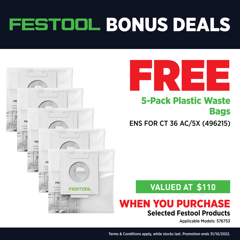 Festool CTM 36 E AC-HD LHS (576753) 1200W 36L M-Class AutoClean Planex ...