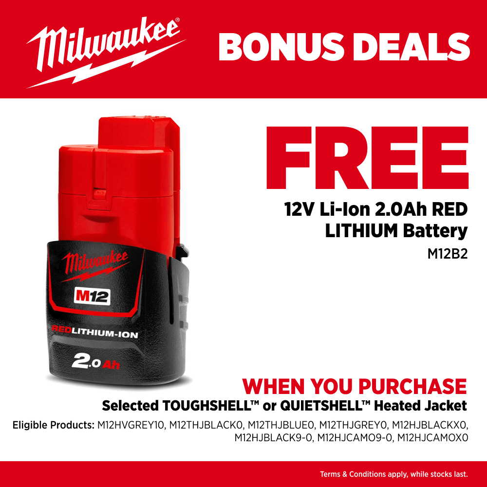 Milwaukee M12THJBLACK0 12V Li-ion Cordless TOUGHSHELL™ Black Heated ...