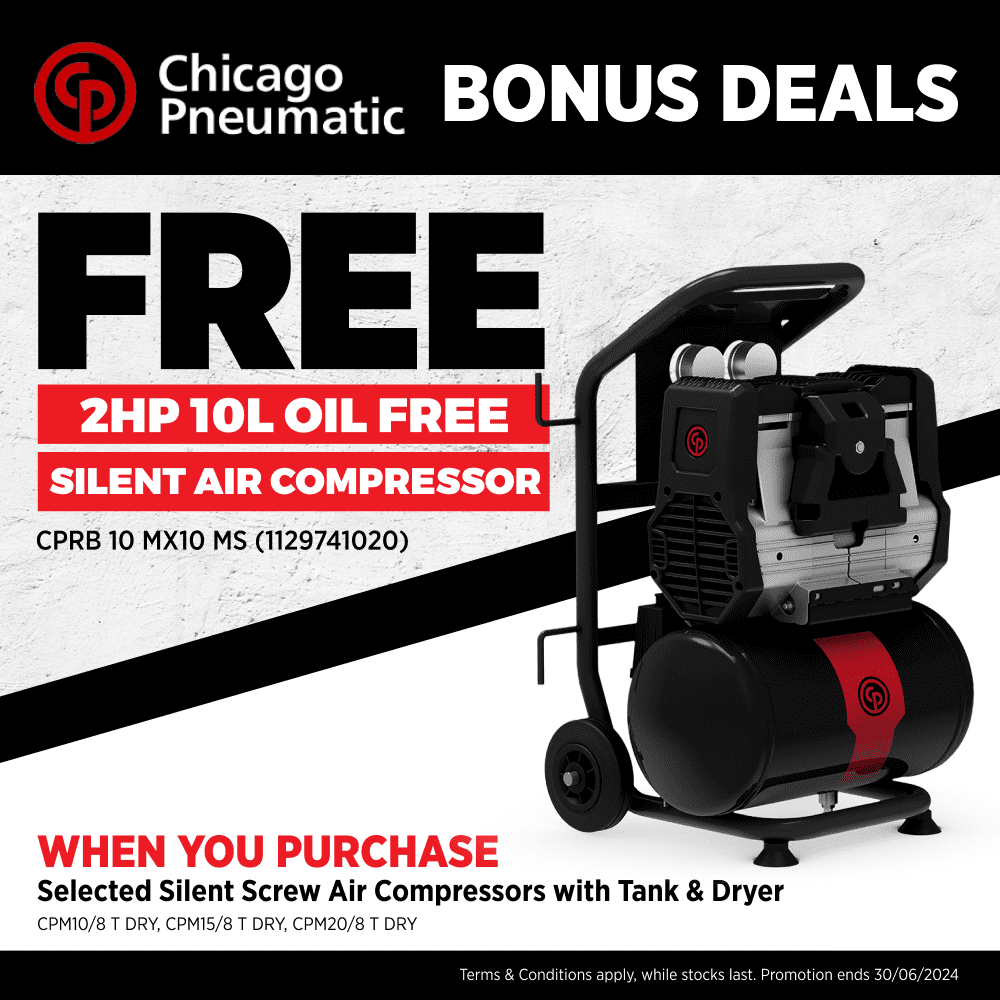 Chicago Pneumatic CPM15/8 T DRY 11kW 15HP 500L Silent Screw Air ...