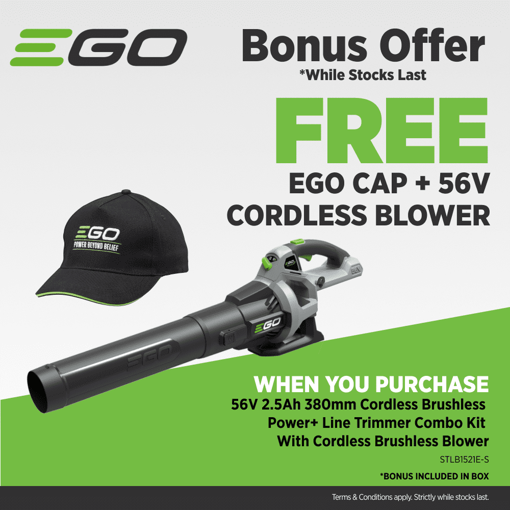 EGO STLB1521E-S 56V 2.5Ah 380mm Cordless Brushless Power+ Line Trimmer Combo Kit With Cordless ...