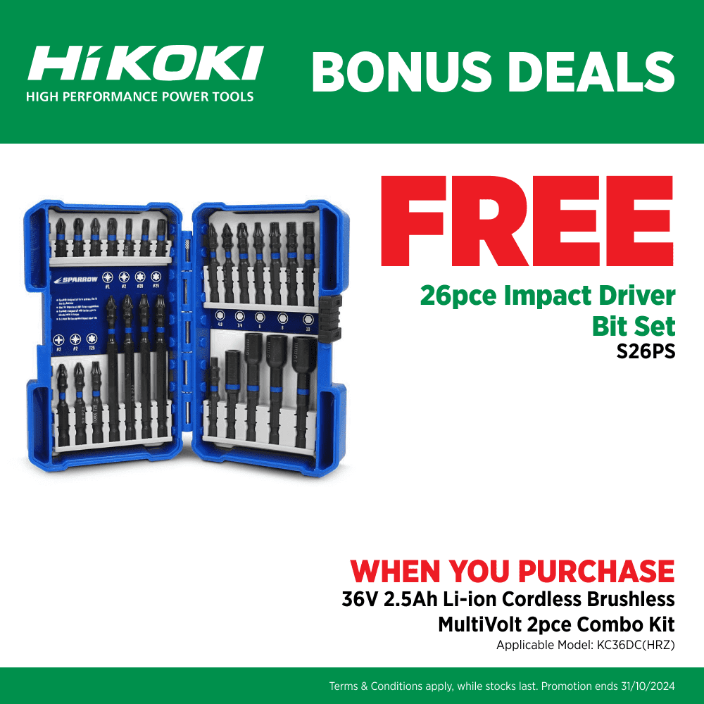 HiKOKI KC36DC(HRZ) 36V 2.5Ah Li-ion Cordless Brushless MultiVolt 2pce Combo Kit