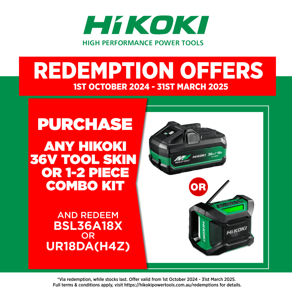 HiKOKI KC36DC(HRZ) 36V 2.5Ah Li-ion Cordless Brushless MultiVolt 2pce Combo Kit