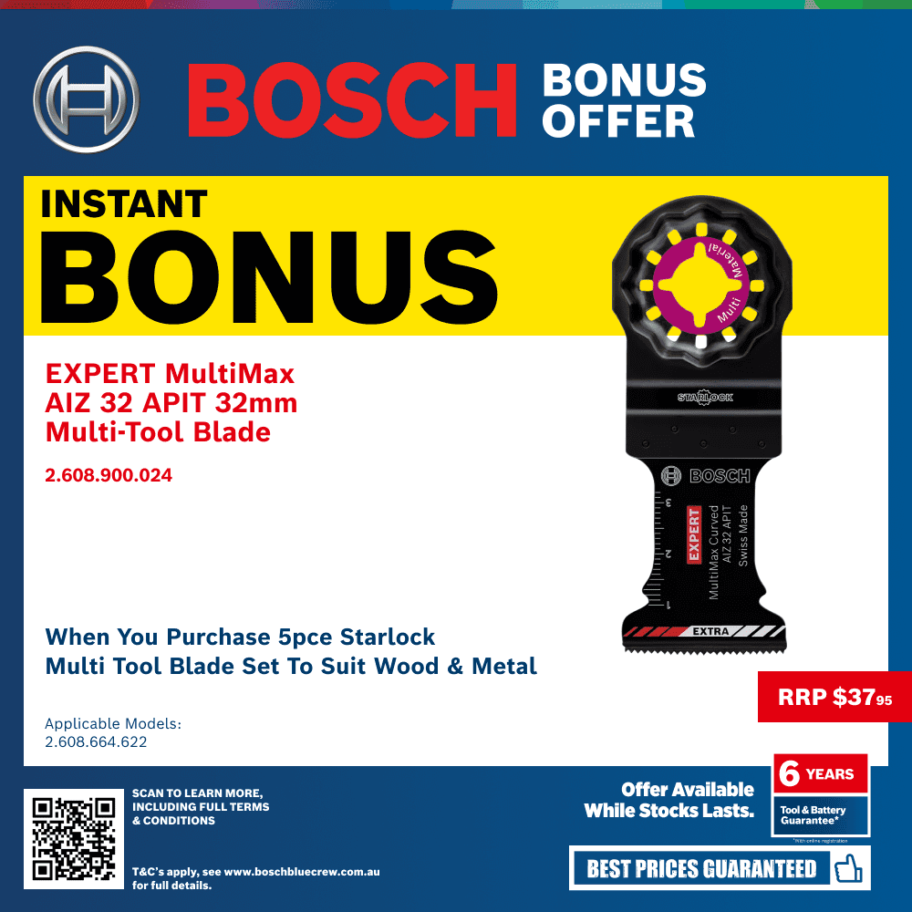Bosch 2.608.664.622 6pce Starlock Electrician & Drywall Multi Tool ...