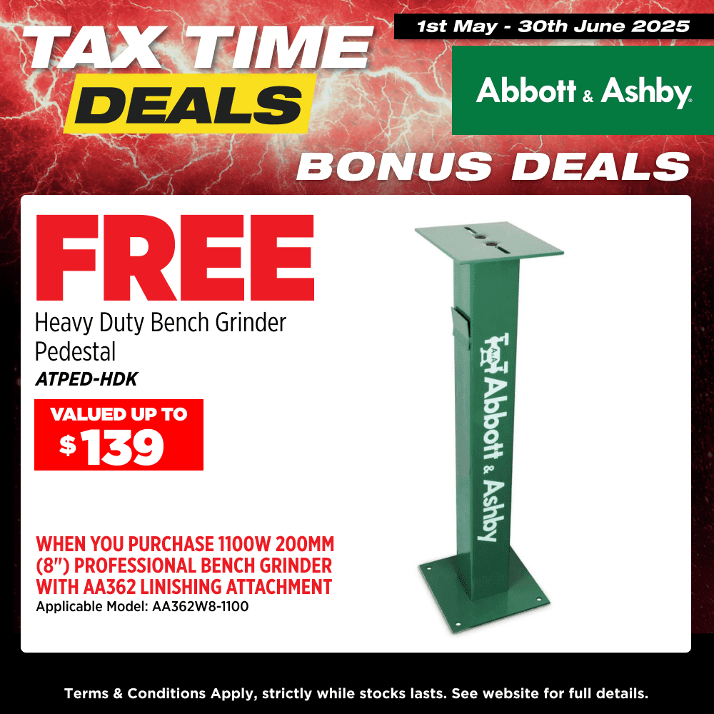Abbott & Ashby AA362W8-1100 1100W 200mm (8") Professional Bench Grinder ...