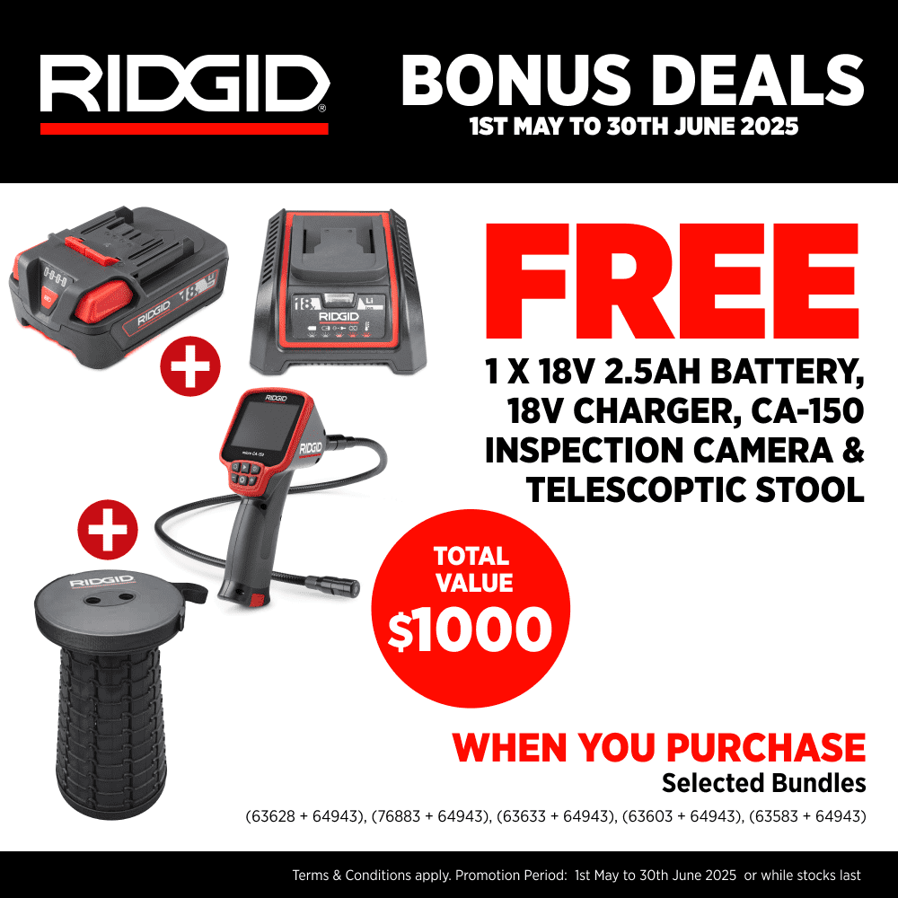 Ridgid 63628 + CS6x VERSA 61m x 30mm Self Levelling SeeSnake Mini ...