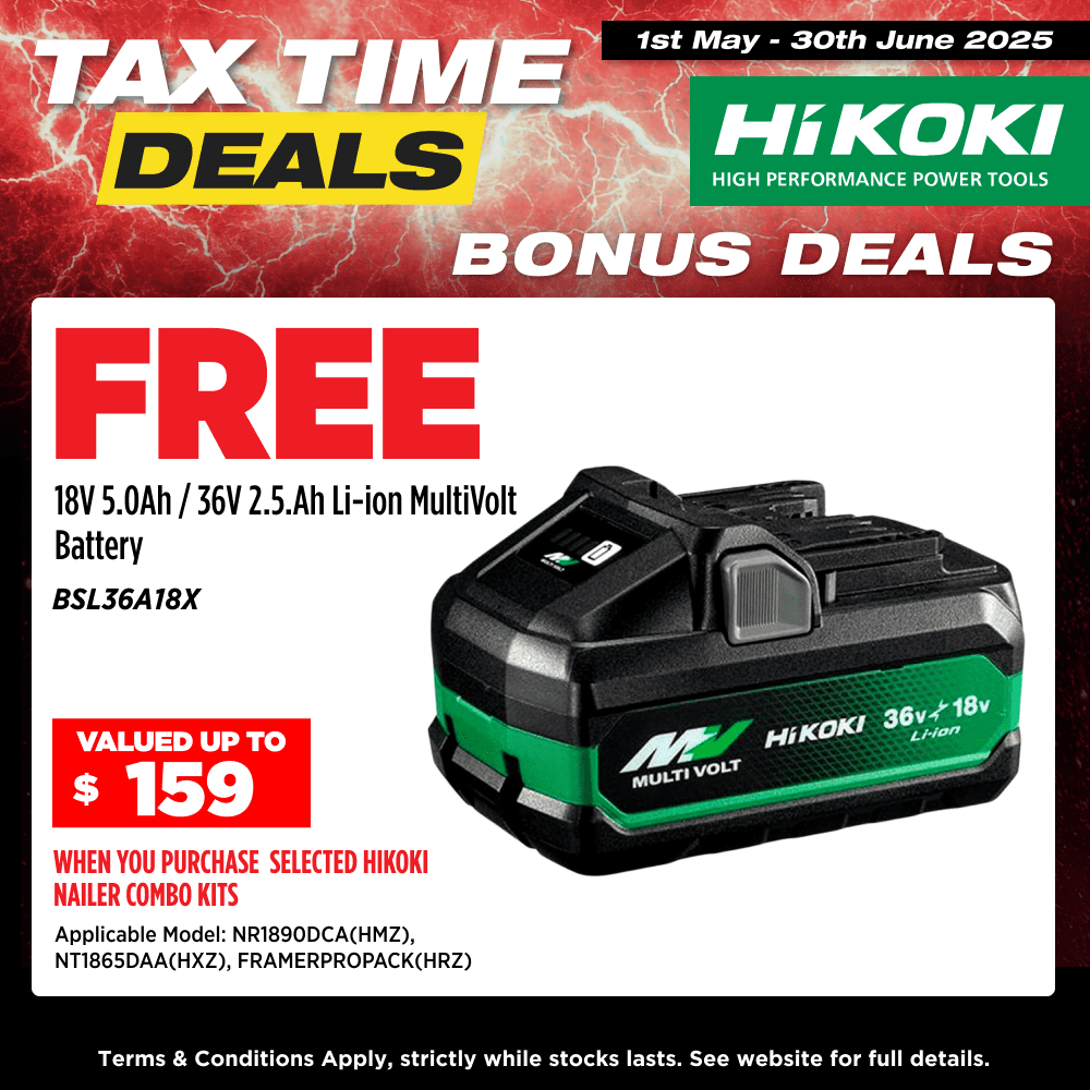 HiKOKI FRAMERPROPACK(HRZ) 18V 5.0Ah / 36V 2.5Ah Li-ion Cordless Brushless Gasless 90mm Framing ...