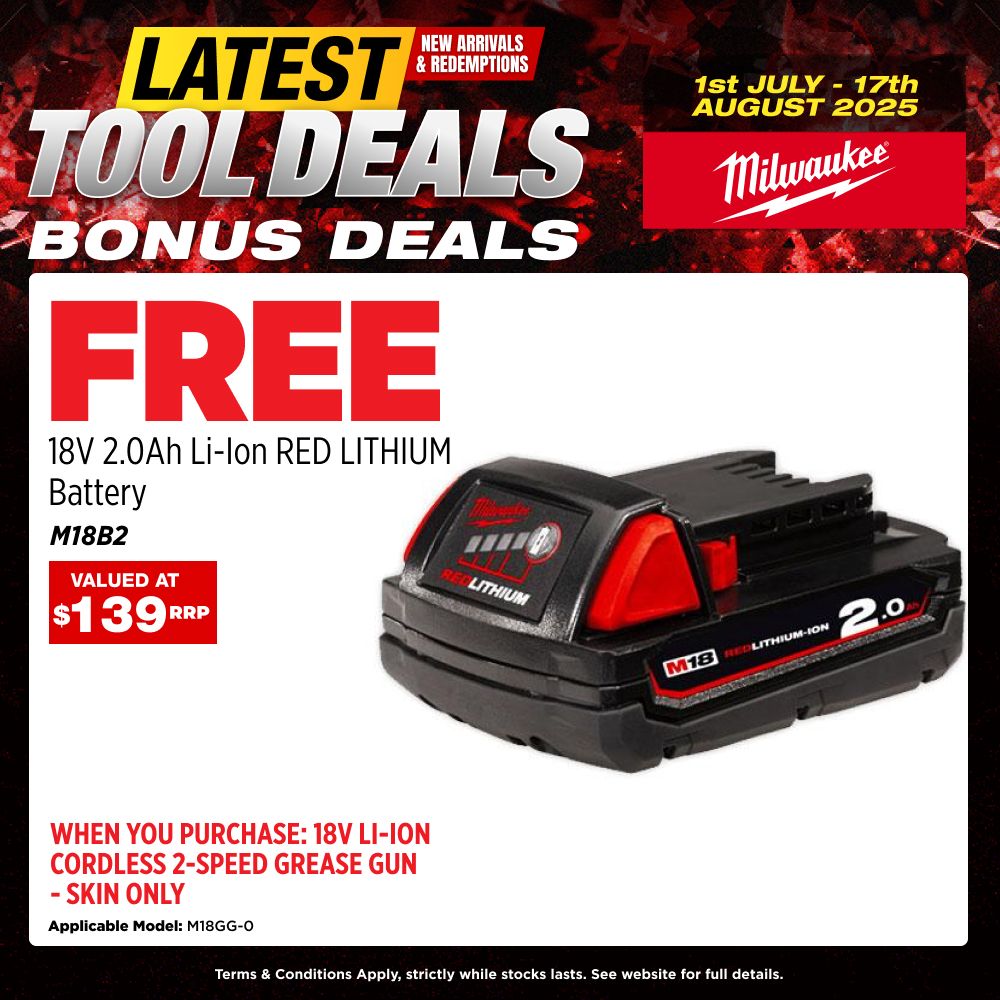 Milwaukee M18GG-0 18V Li-Ion Cordless 2-Speed Grease Gun - Skin Only