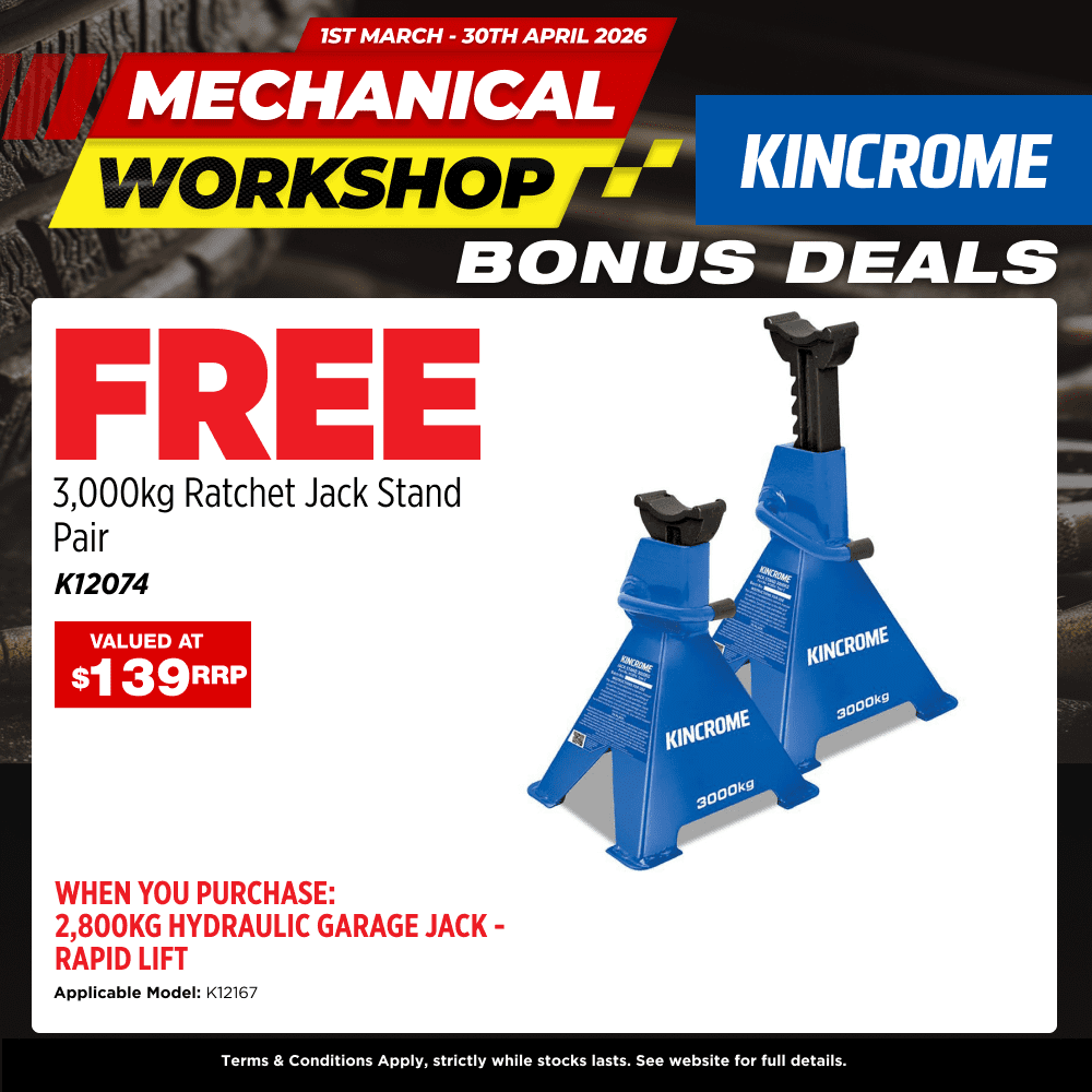 Kincrome K12167 2,800kg Hydraulic Garage Jack - Rapid Lift