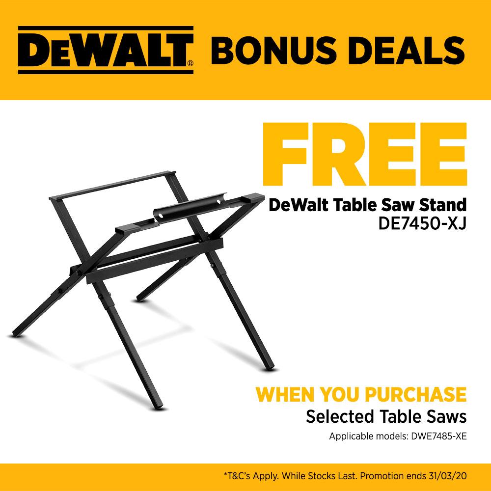 DeWalt DWE7485-XE 1850W 210mm (8.2") Portable Table Saw