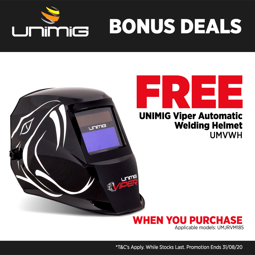 UNIMIG KUMJRVM185 Viper Inverter 185 MIG/TIG/STICK Welder