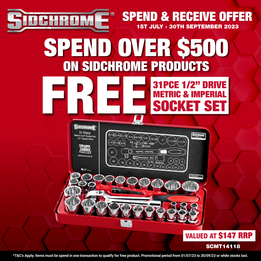 Sidchrome SCMT11405 334pce Metric & AF Tool Kit 7 Drawer Roll Cab & 10 ...