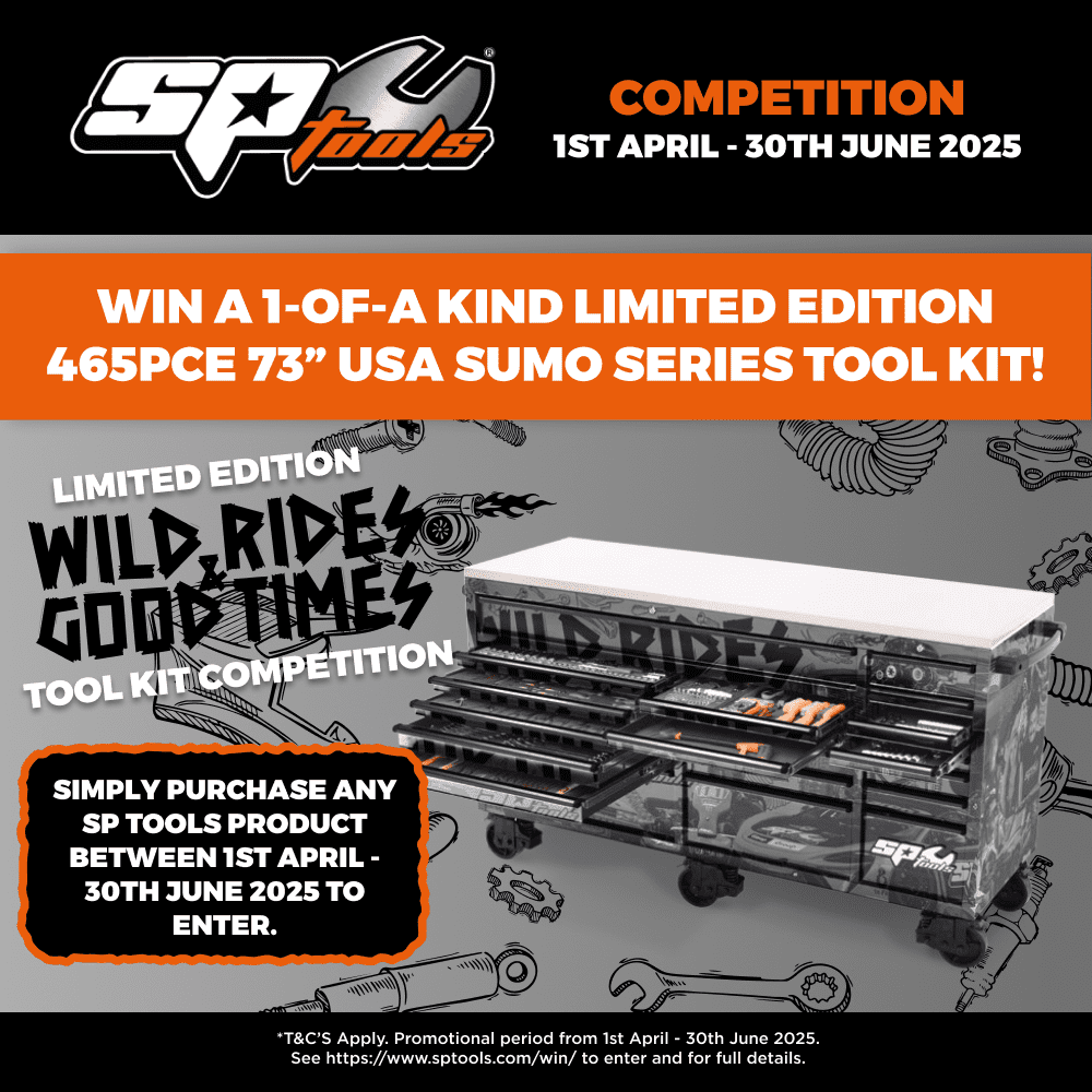 SP Tools SP50115WX 413pce Metric/SAE Tool Kit In 7 Drawer Off Road Steel White Tool Box with EVA ...