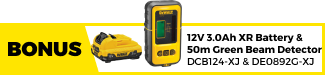 DeWalt DCE089D1G-XE 12V Li-ion Cordless 3 x 360° Green Beam Line Laser ...
