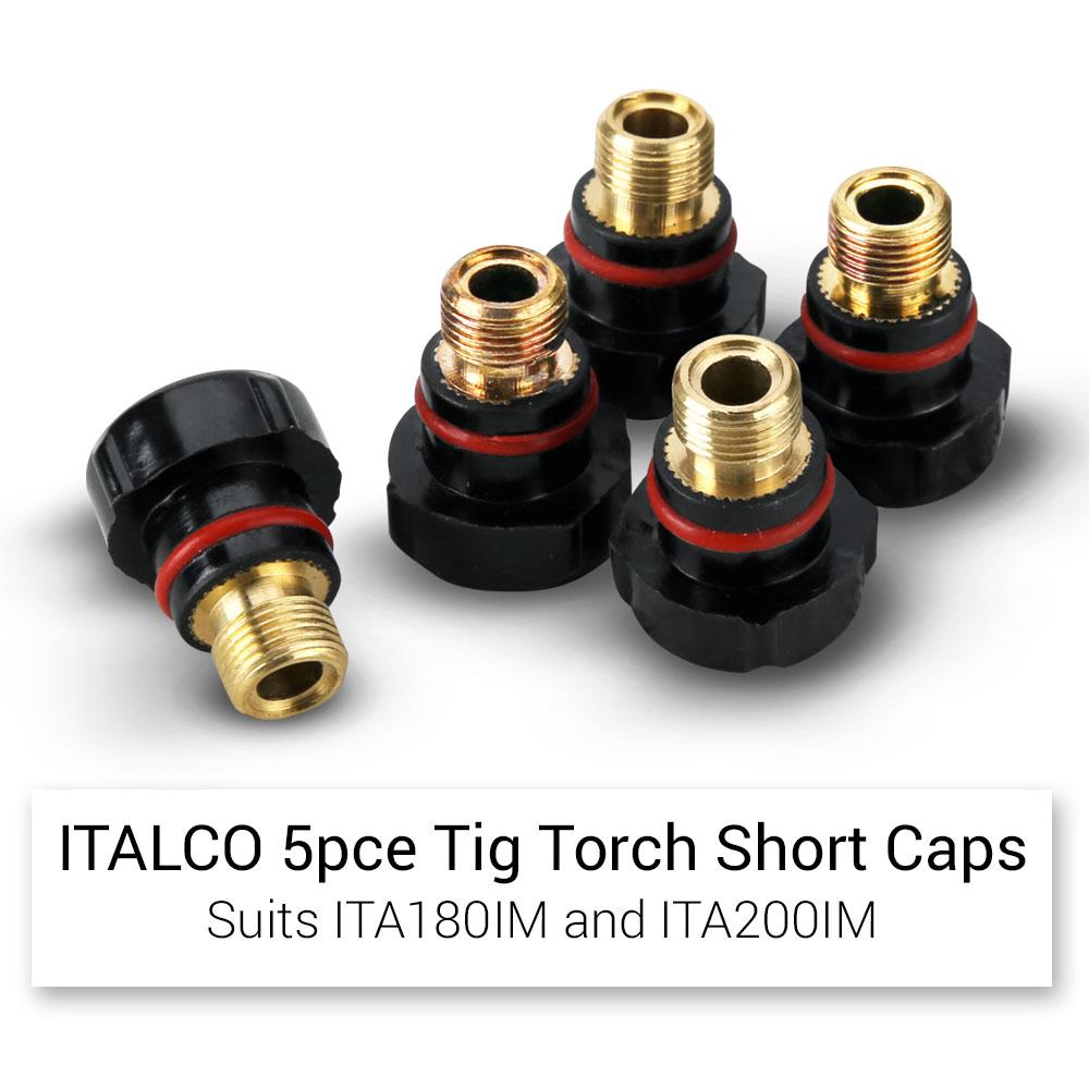 Italco 180SC 5pce Tig Torch Short Caps to suit ITA180IM & ITA200IM