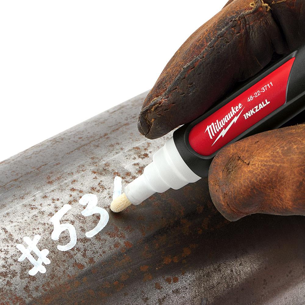 Milwaukee 48223712 1-Pack INKZALL White Paint Marker Pen