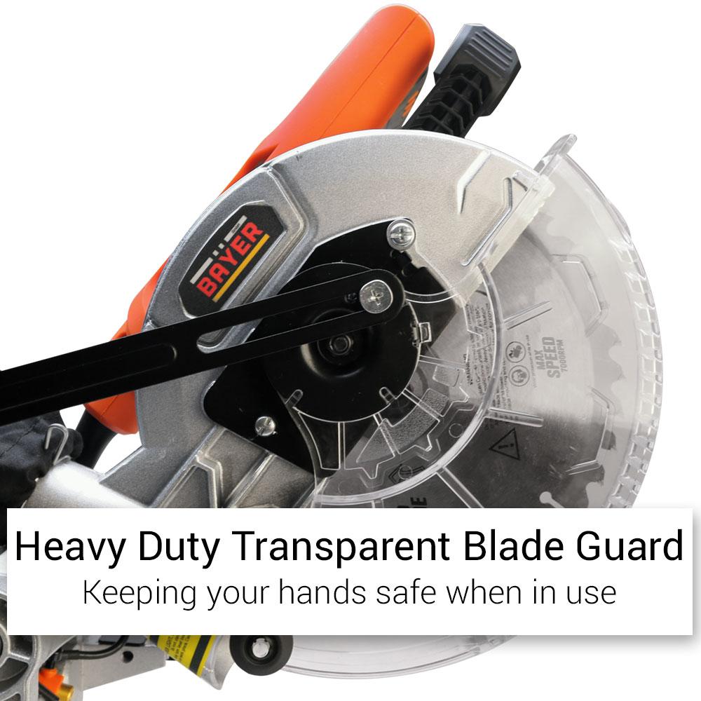 Bayer BMS190 1650W 190mm (7 1/2") Single Bevel Slide Compound Mitre Saw