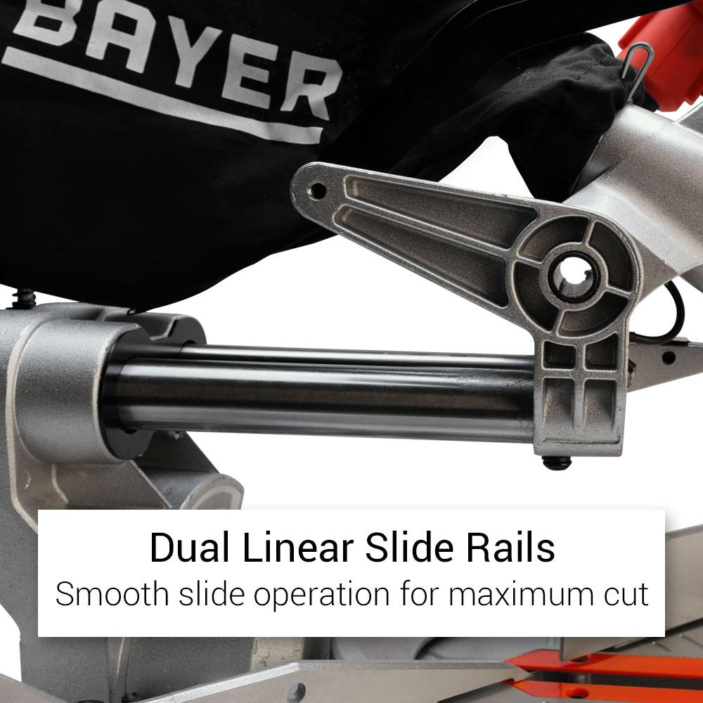 Bayer BMS190 1650W 190mm (7 1/2") Single Bevel Slide Compound Mitre Saw