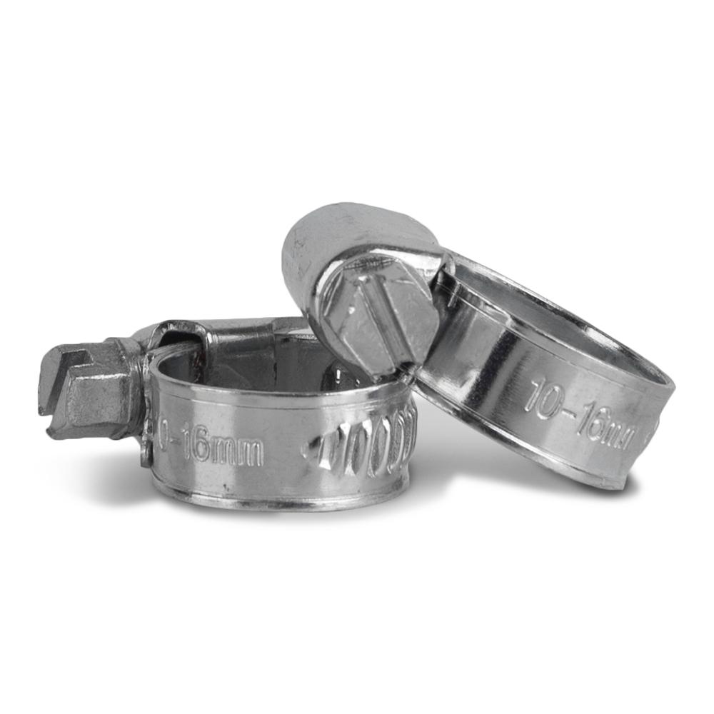 Sti CLAMP 10 - 16mm Solid Band Hose Clamp - 2 Piece Kit
