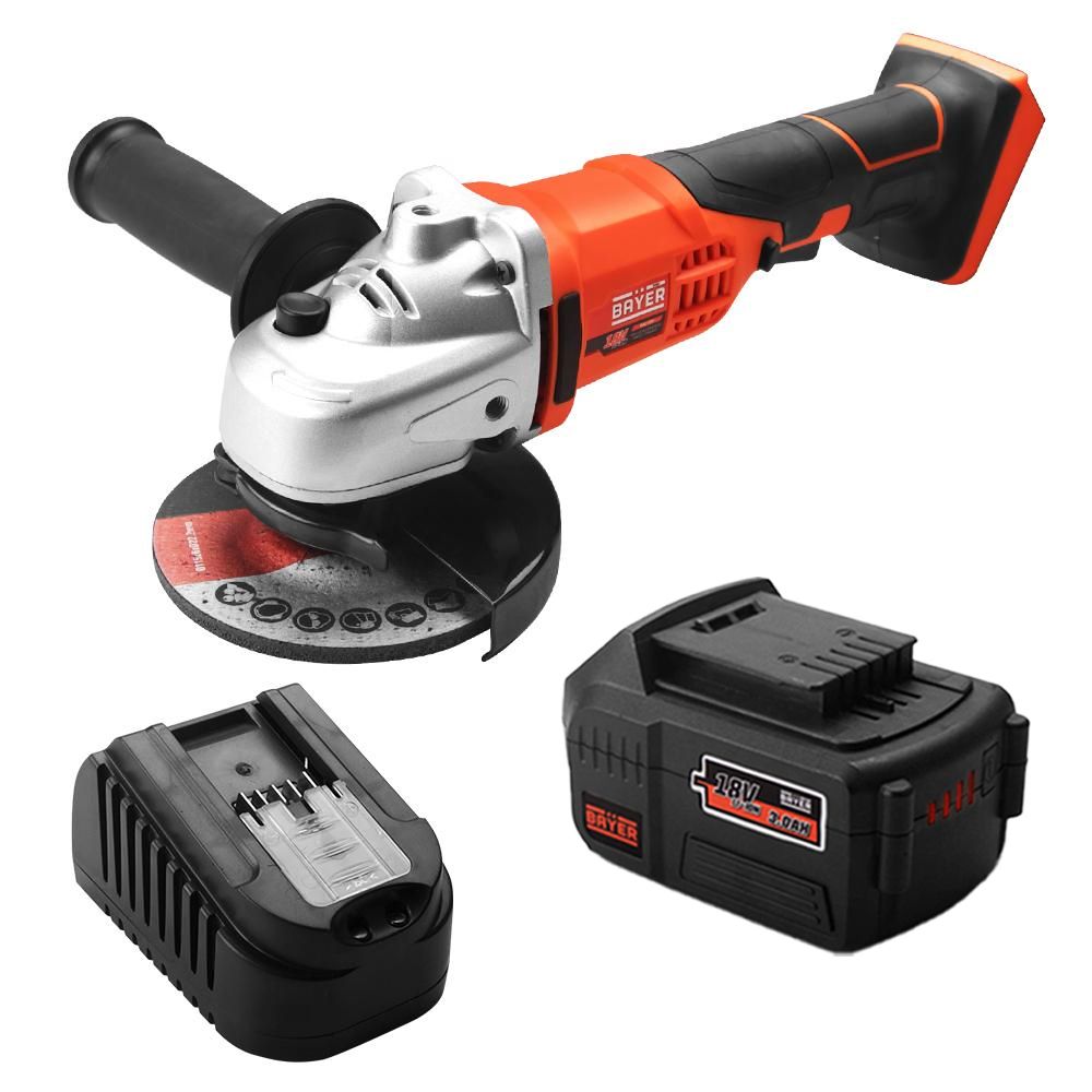 Bayer BAY104 18V 3.0Ah Li-Ion Cordless 115mm (4.5") Angle Grinder Combo Kit