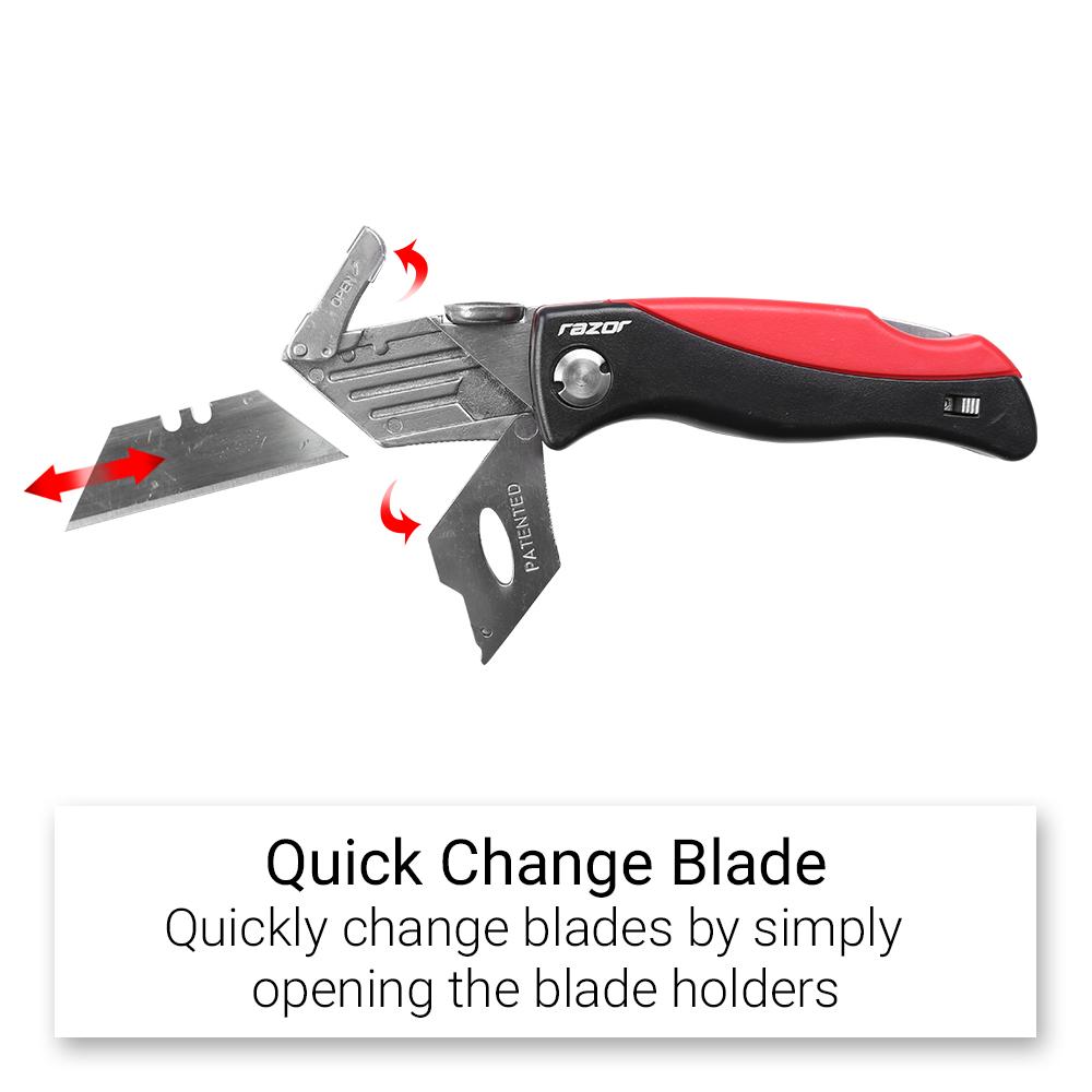 Razor RAZU9 RAZU9 Folding Lock Back Utility Knife