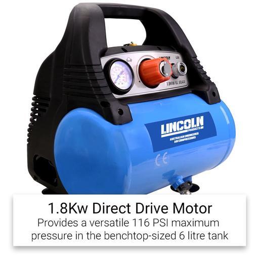 Lincoln L6V 6L 1.8KW Direct Drive Air Compressor