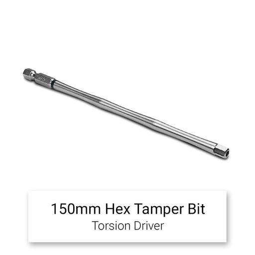 Xtorque 5PKHT5150 150mm Hex Tamper Head Torsion Driver Bit - 5 Pack