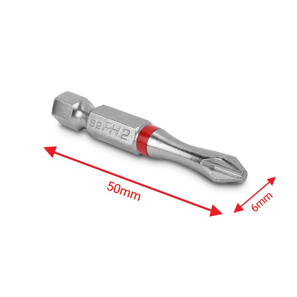 Xtorque 5PKPH250 PH2 50mm Phillips Head Torsion Driver Bit - 5 Pack