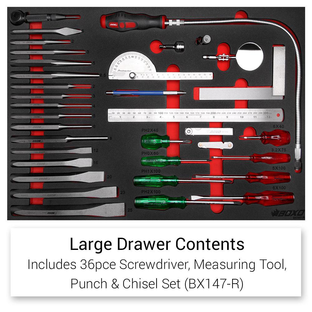 Boxo BOX508 508pce 10 Drawer Mechanical Tool Chest Kit