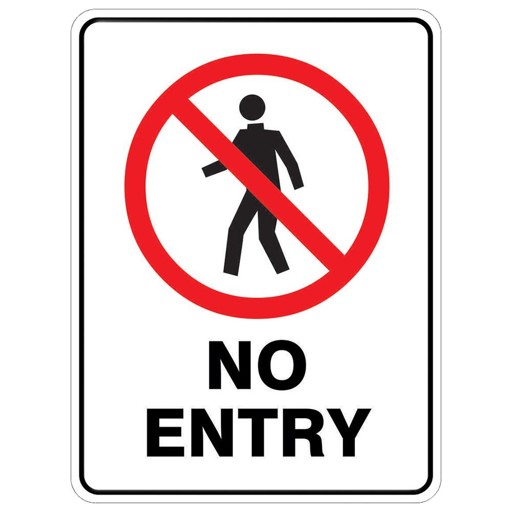 Pro Choice PNENT6045P 600x450mm Polypropylene Prohibition No Entry ...