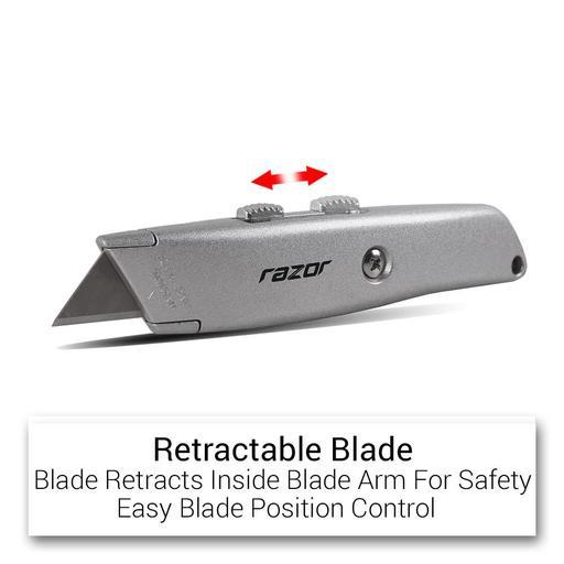 Razor RUKA3B Retractable Alloy Utility Knife