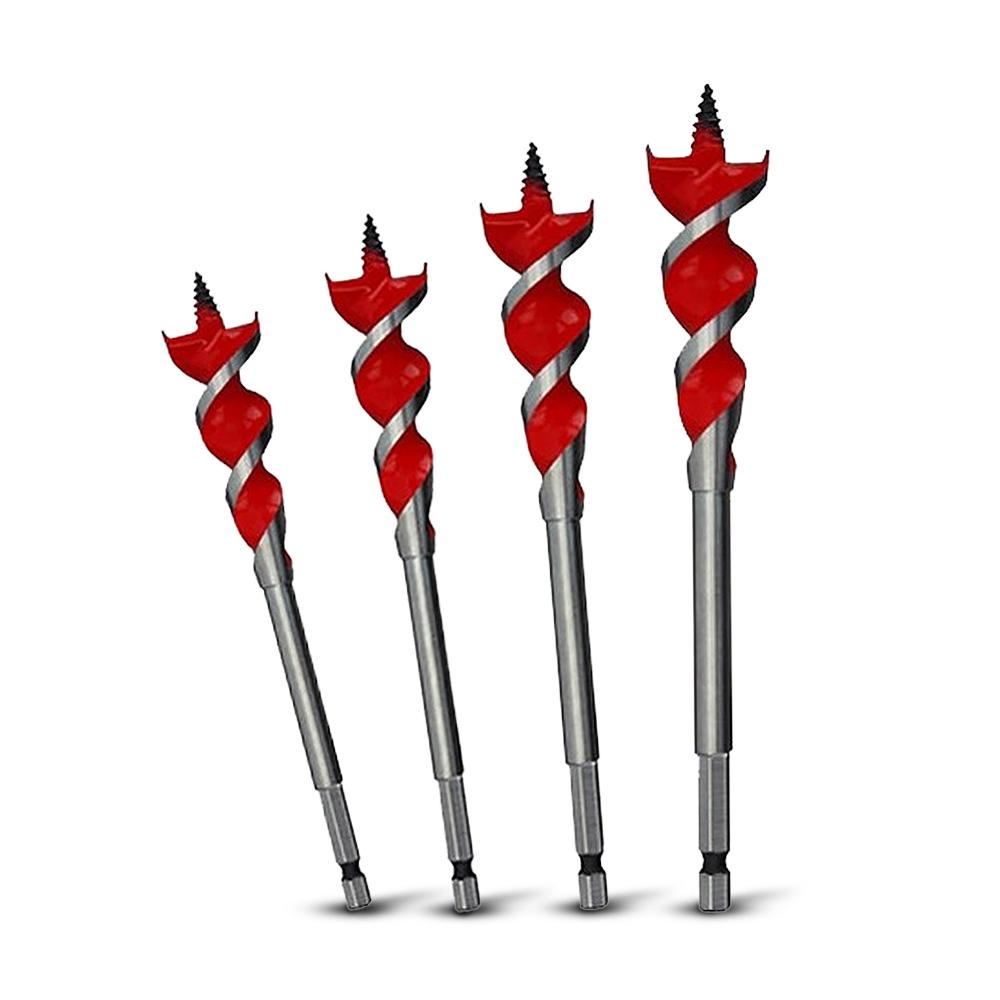 Milwaukee 48130400 4pce 6-1/2" SPEED FEED Wood Auger Bit Set