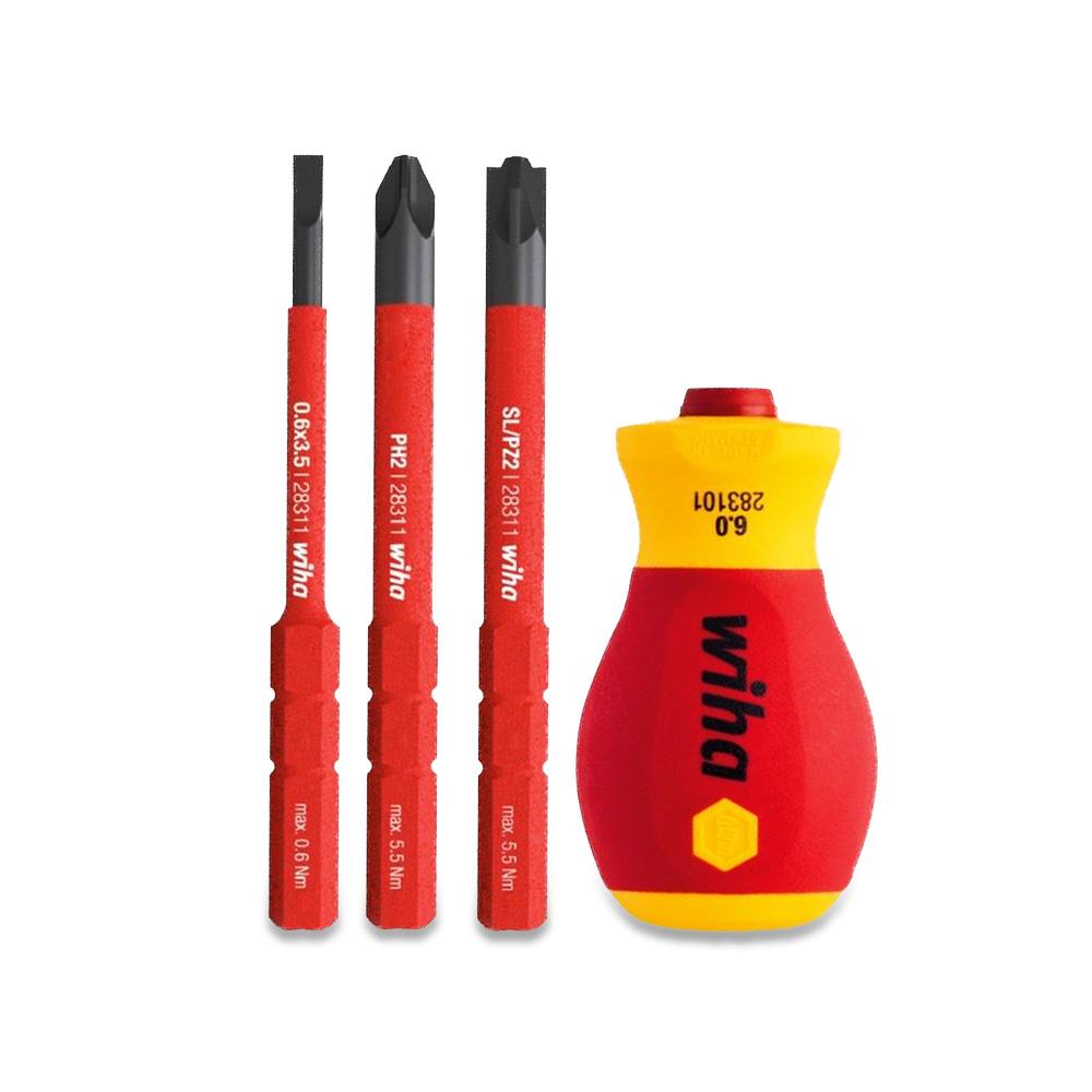 Wiha 41230 Softfinish Slim Screwdriver with Bit Holder