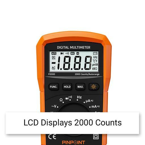 Pinpoint P2000 2000 Counts Auto Range Pocket Size Digital Multimeter ...