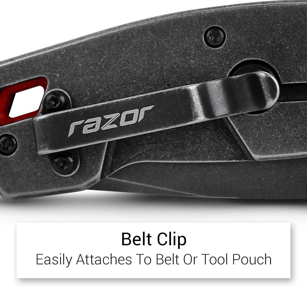 Razor RA88SE 88mm Serrated D2 Blade Pocket Knife