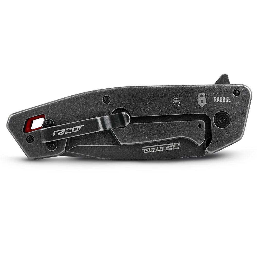 Razor RA88SE 88mm Serrated D2 Blade Pocket Knife