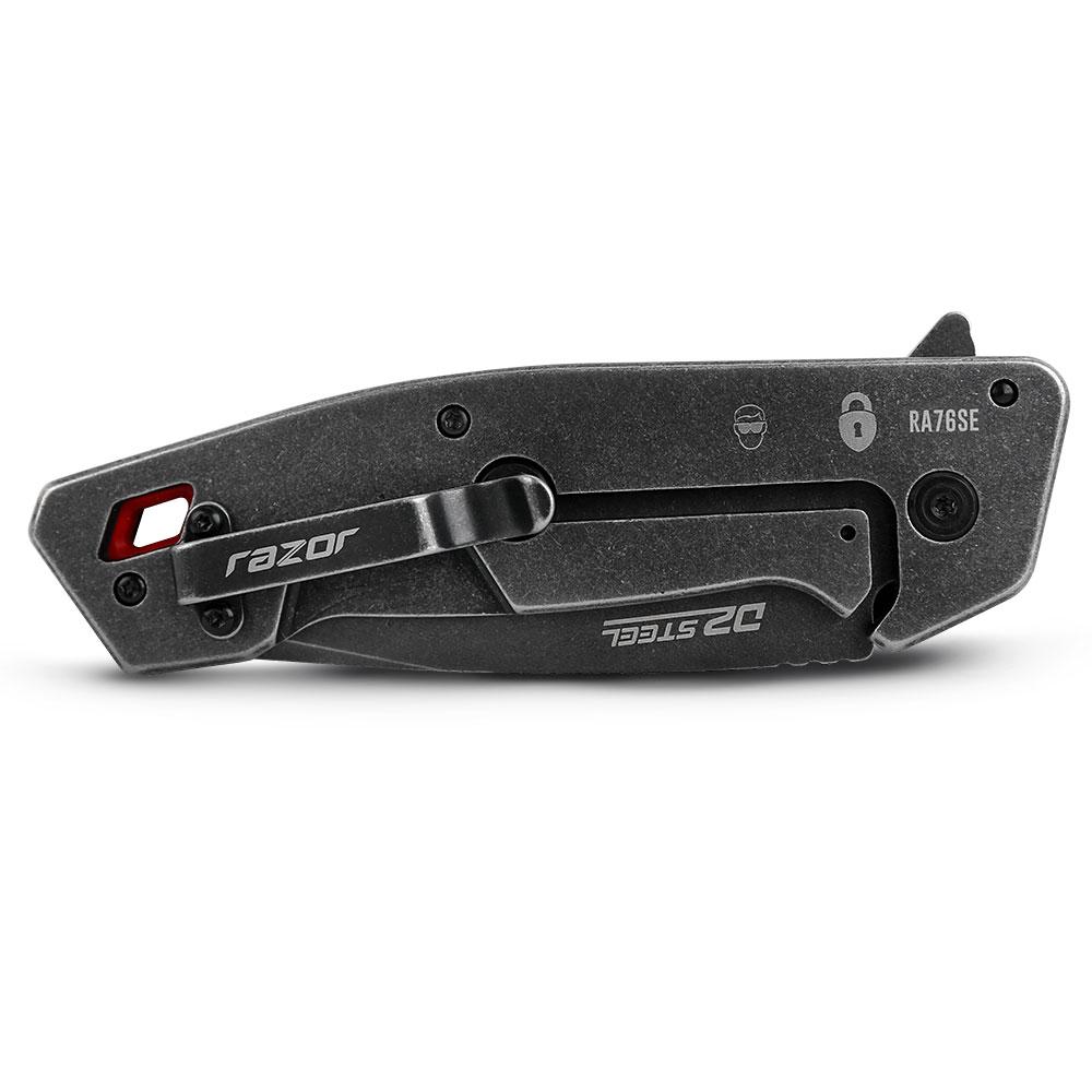 Razor RA76SE Serrated D2 Blade Pocket Knife
