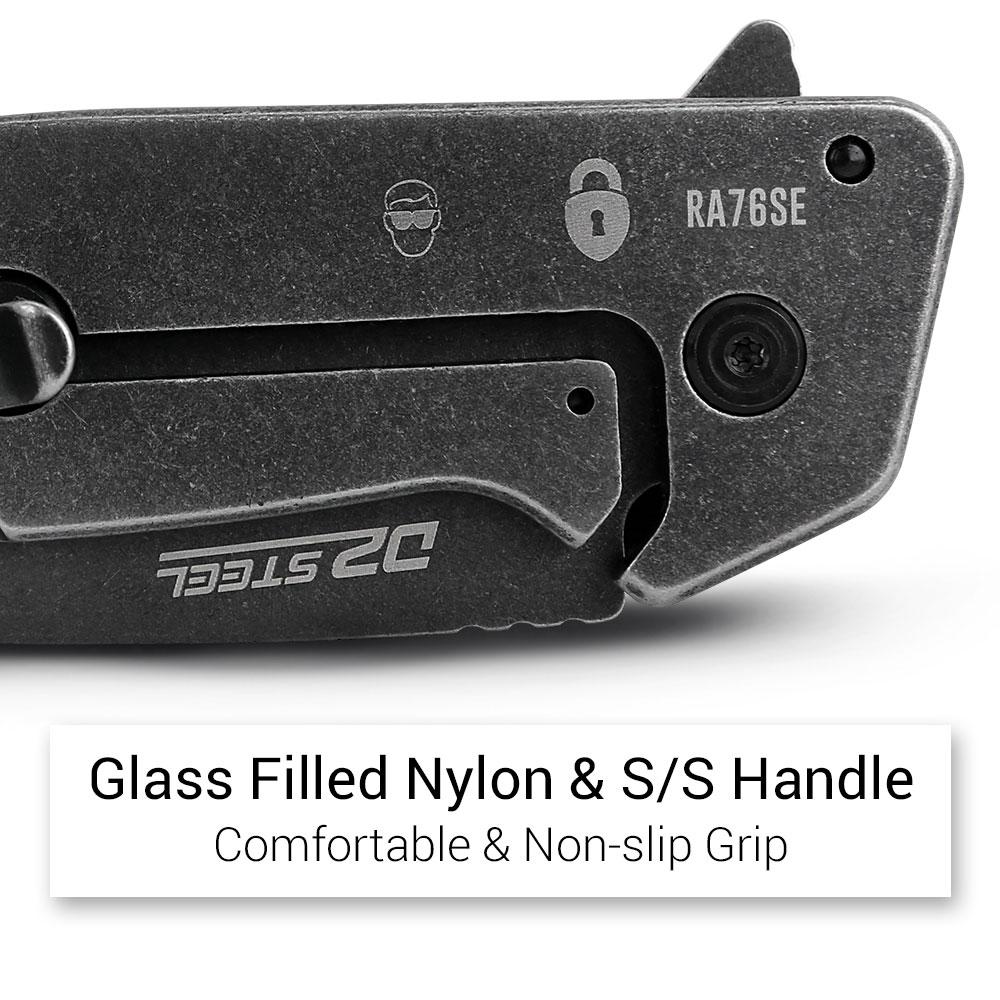 Razor RA76SE Serrated D2 Blade Pocket Knife