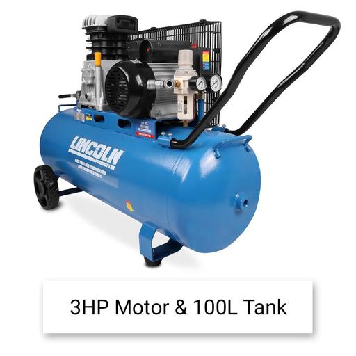 Lincoln LB3100 3HP 100L Belt Drive Air Compressor
