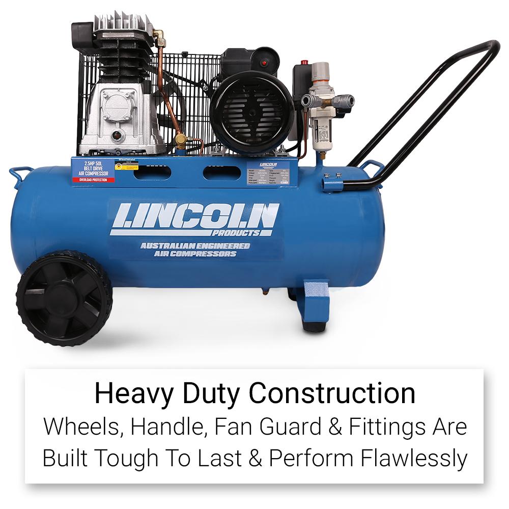Lincoln LB2550 2.5HP 50L Belt Drive Air Compressor