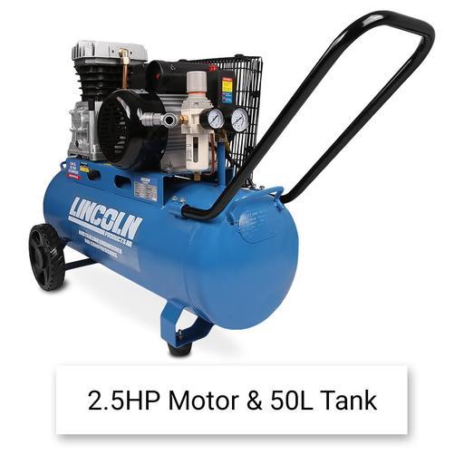 Lincoln LB2550 2.5HP 50L Belt Drive Air Compressor
