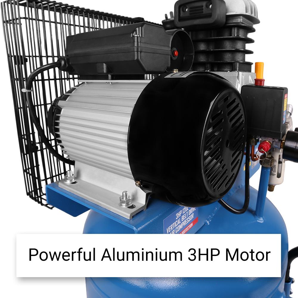 Lincoln LBV120 3HP Vertical 120L Belt Drive Air Compressor