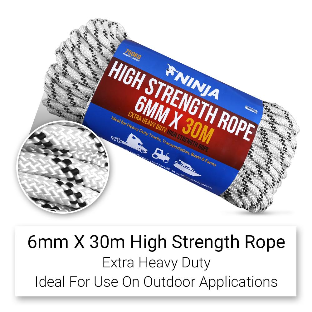 Ninja N630HS 6mm x 30m High Strength Rope - 750kg Breaking Strength