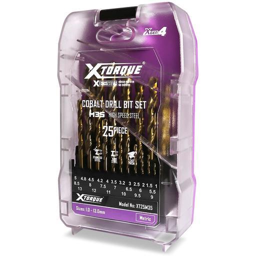 Xtorque XT25M35 25pce XGEN4 Metric Atomic 27 M35 HSS Cobalt Drill Bit Set