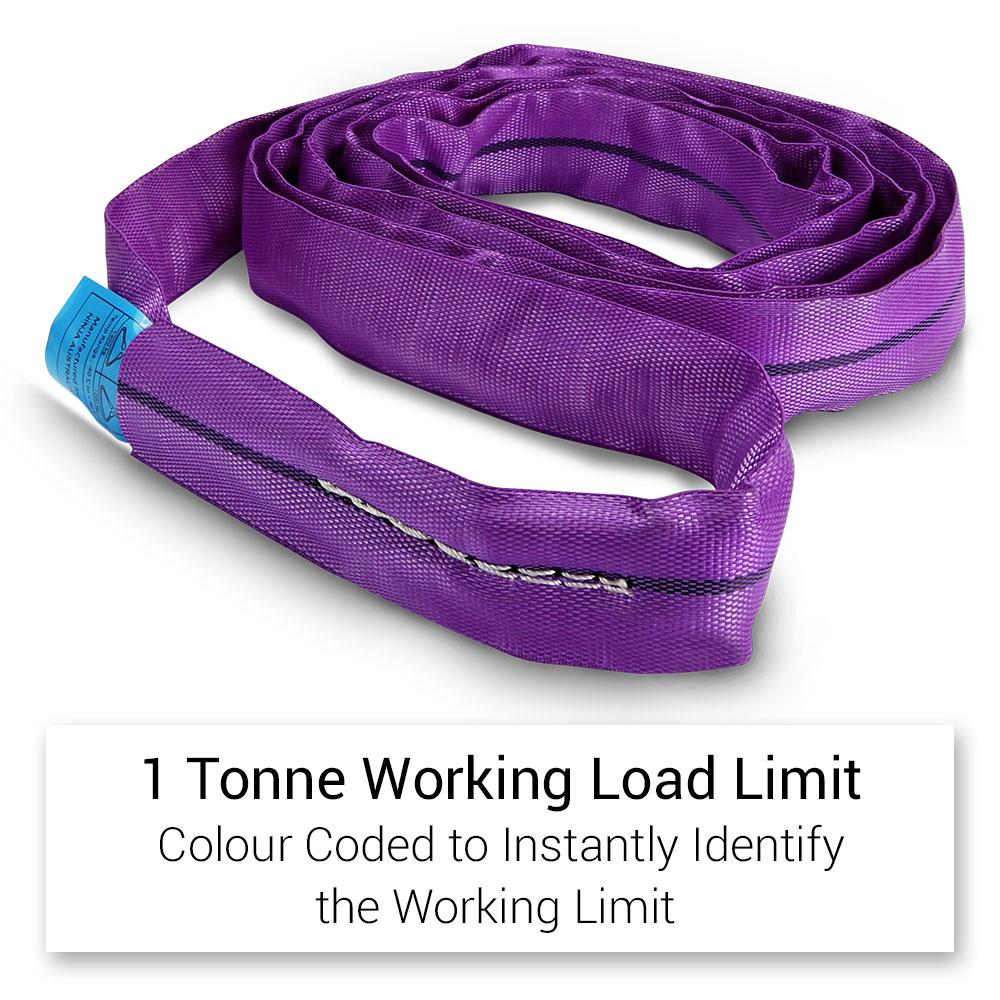 Ninja NS10001 1 Ton x 1m Round Lifting Sling Violet