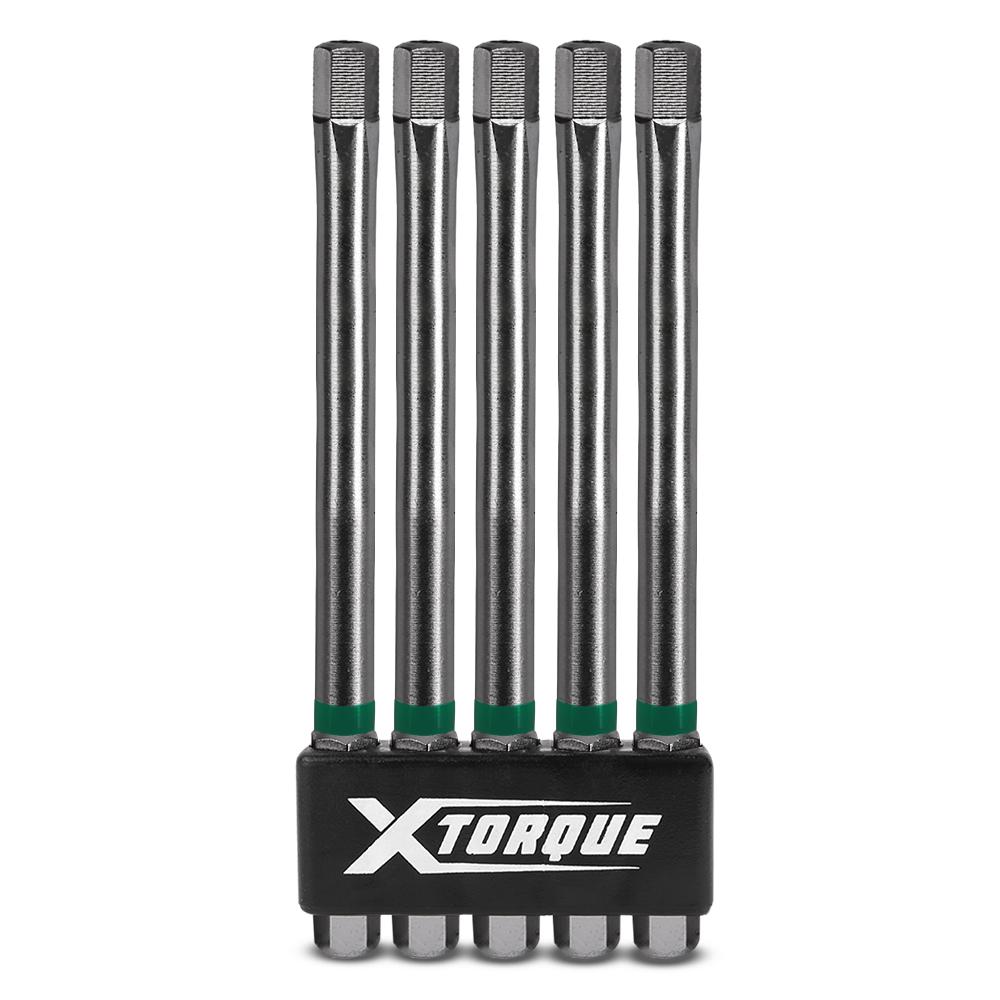 Xtorque 5PKHT6100 HEX 6 100mm Hex Tamper Head Torsion Driver Bit - 5 Pack