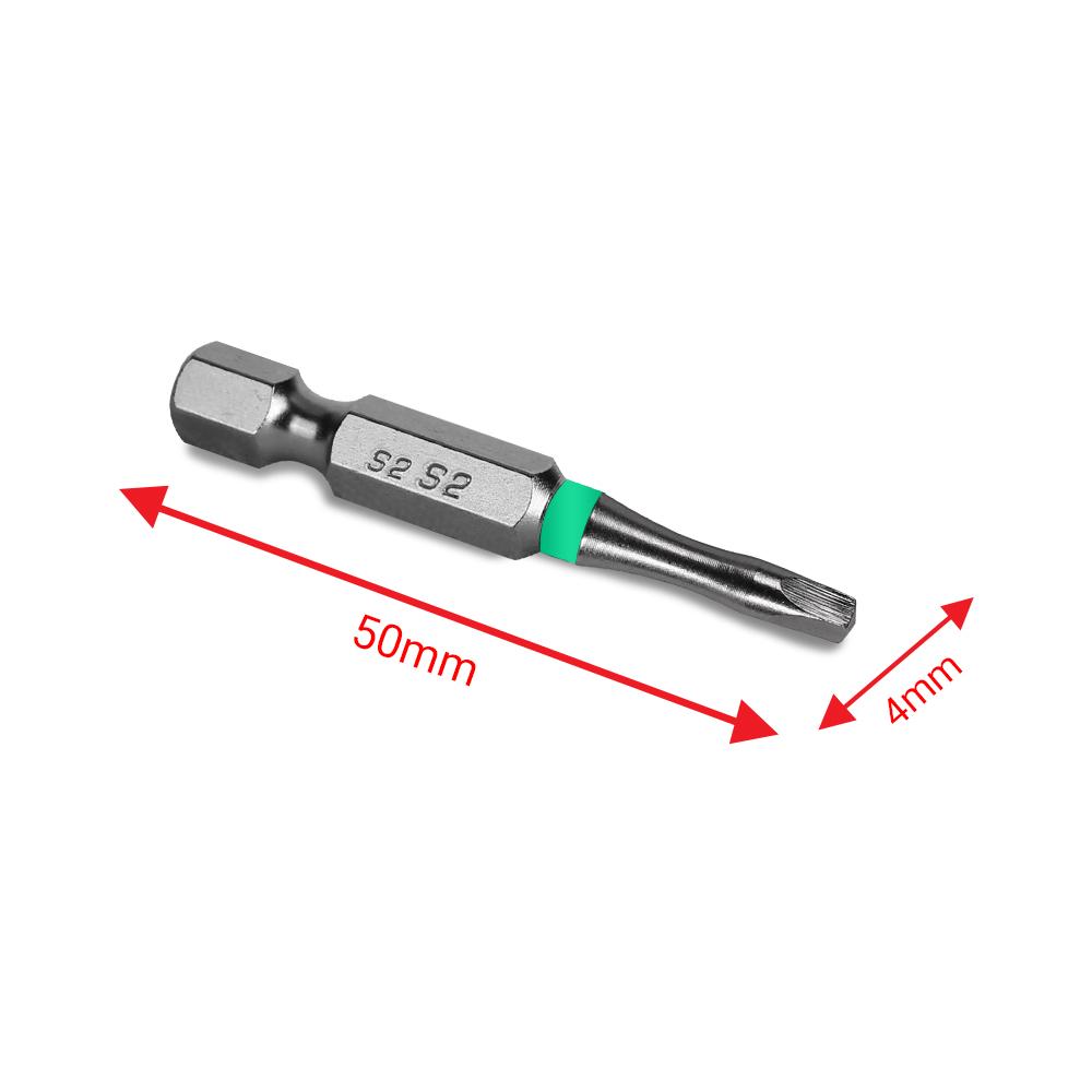 Xtorque 5PKSQ250 SQ2 50mm Square Head Torsion Driver Bit - 5 Pack