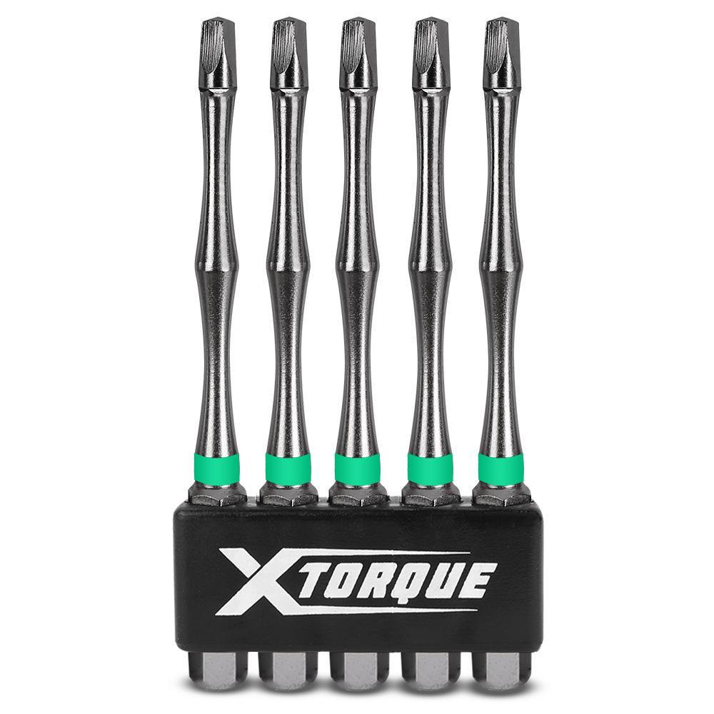 Xtorque 5PKSQ275 75mm Square Head Torsion Driver Bit - 5 Pack