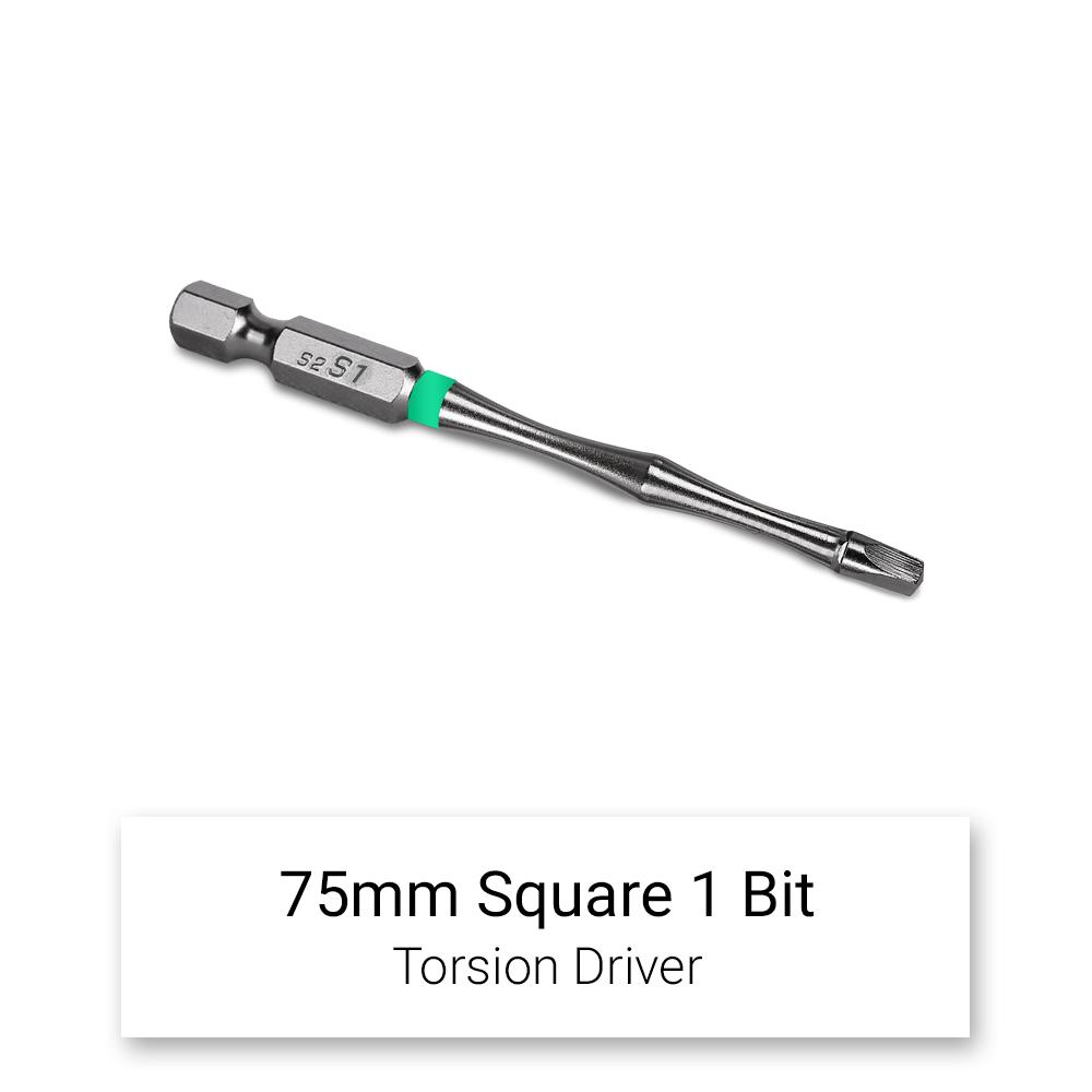 Xtorque 5PKSQ175 SQ1 75mm Square Head Torsion Driver Bit - 5 Pack