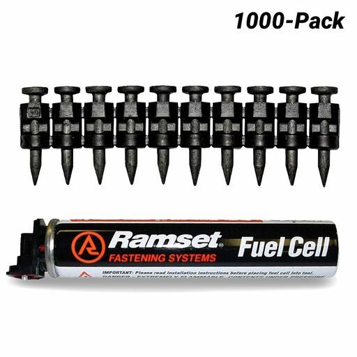 Ramset FPP012 1000 Pack 13mm (1/2") TrakFast Standard Pin With Fuel Cell