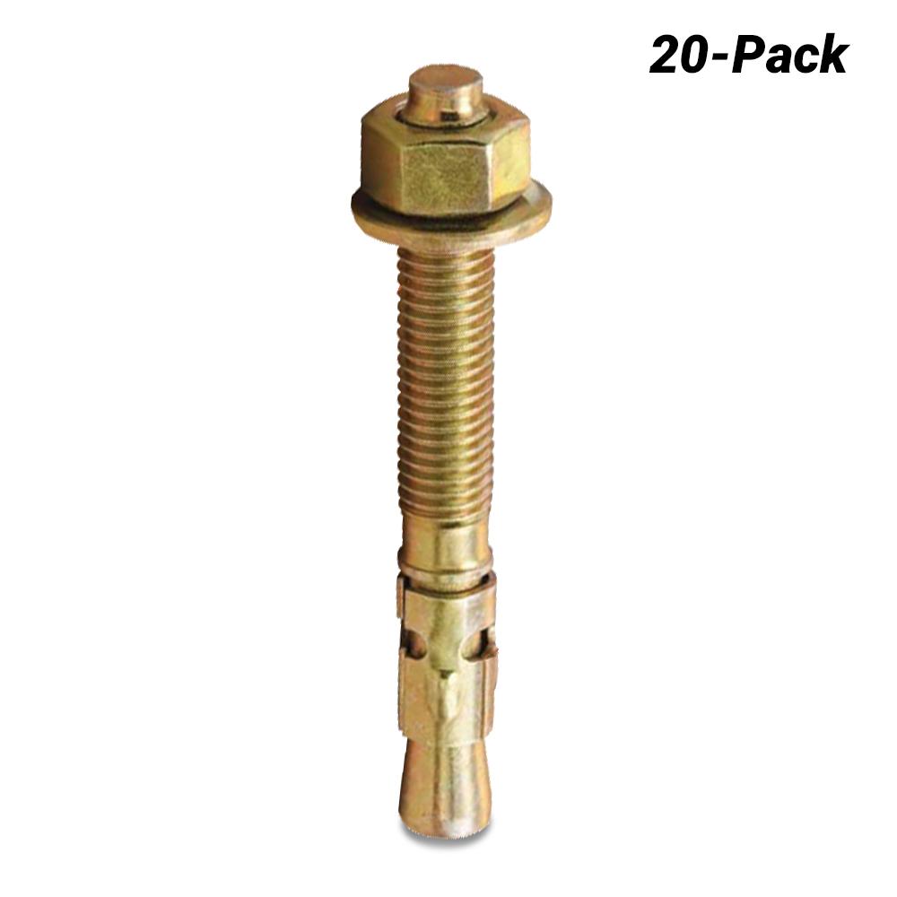 Ramset T16125 20-Pack 16mm x 125mm Hex Nut Zinc Plated TruBolt Stud Anchor